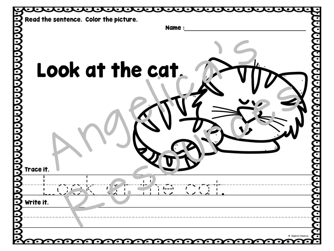 Short A CVC Words | Coloring Pages Printable | Sight Word Practice ...