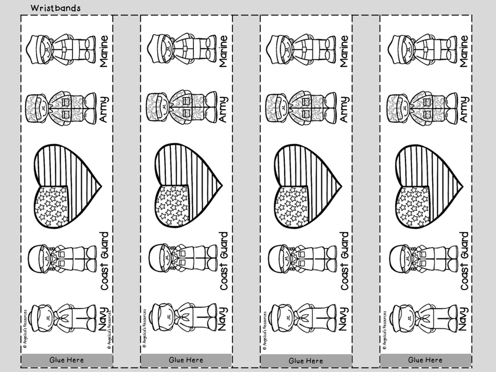 Veterans Day Craft | Crowns and Wristbands | Veterans Day Printable ...
