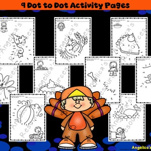 Thanksgiving Dot to Dot Coloring Pages | Connect the Dots Math ...