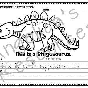 Dinosaur Coloring Pages Printables | Dinosaur Names |sight Word ...