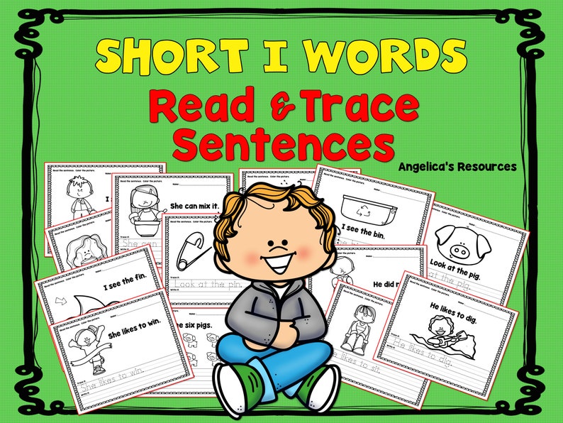 Short I CVC Words | Coloring Pages Printable | Sight Word Practice ...