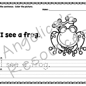 Fairy Tale Coloring Pages Printable Sight Word Practice Handwriting ...