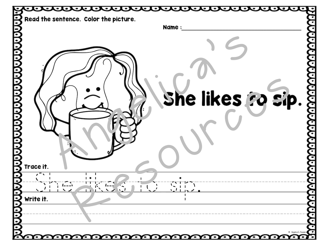 Short I CVC Words | Coloring Pages Printable | Sight Word Practice ...