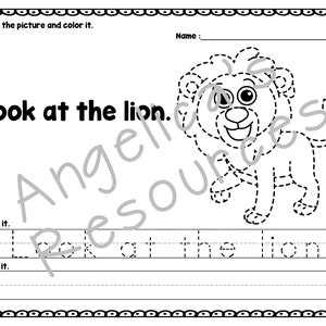 Animal Coloring Pages Printables | Sight Word Practice | Handwriting ...