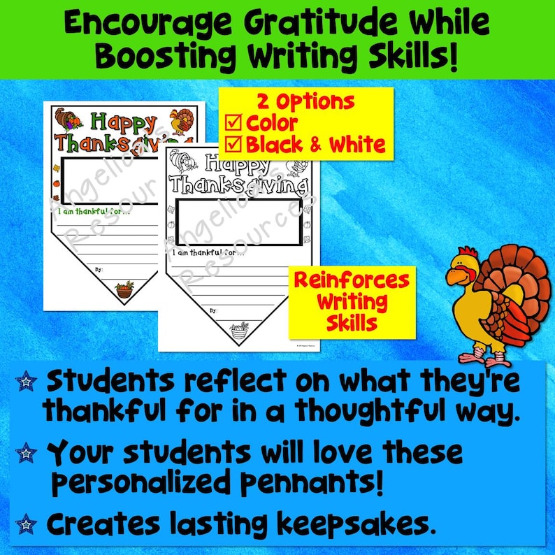 Thanksgiving Craft "i Am Thankful For" Creative Writing Prompt ...