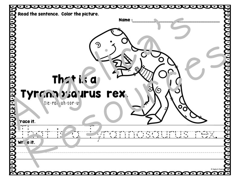 Dinosaur Coloring Pages Printables | Dinosaur Names |sight Word ...