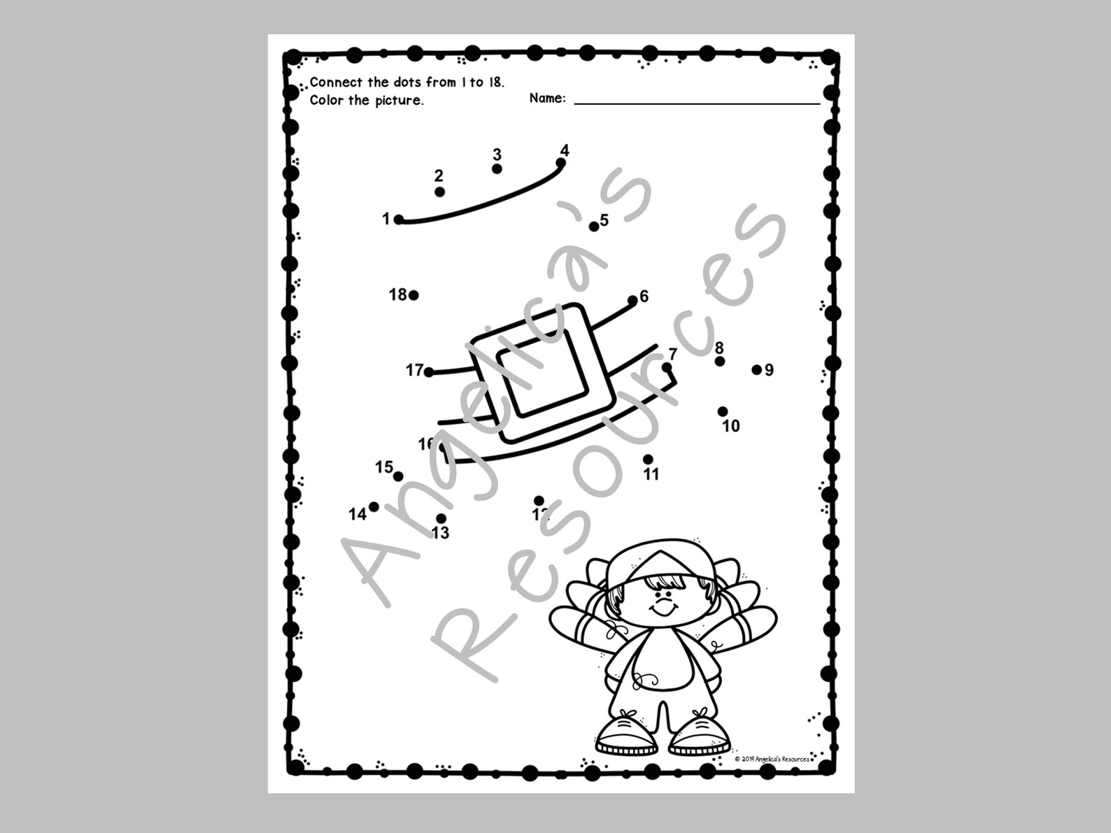 Thanksgiving Dot to Dot Coloring Pages | Connect the Dots Math ...