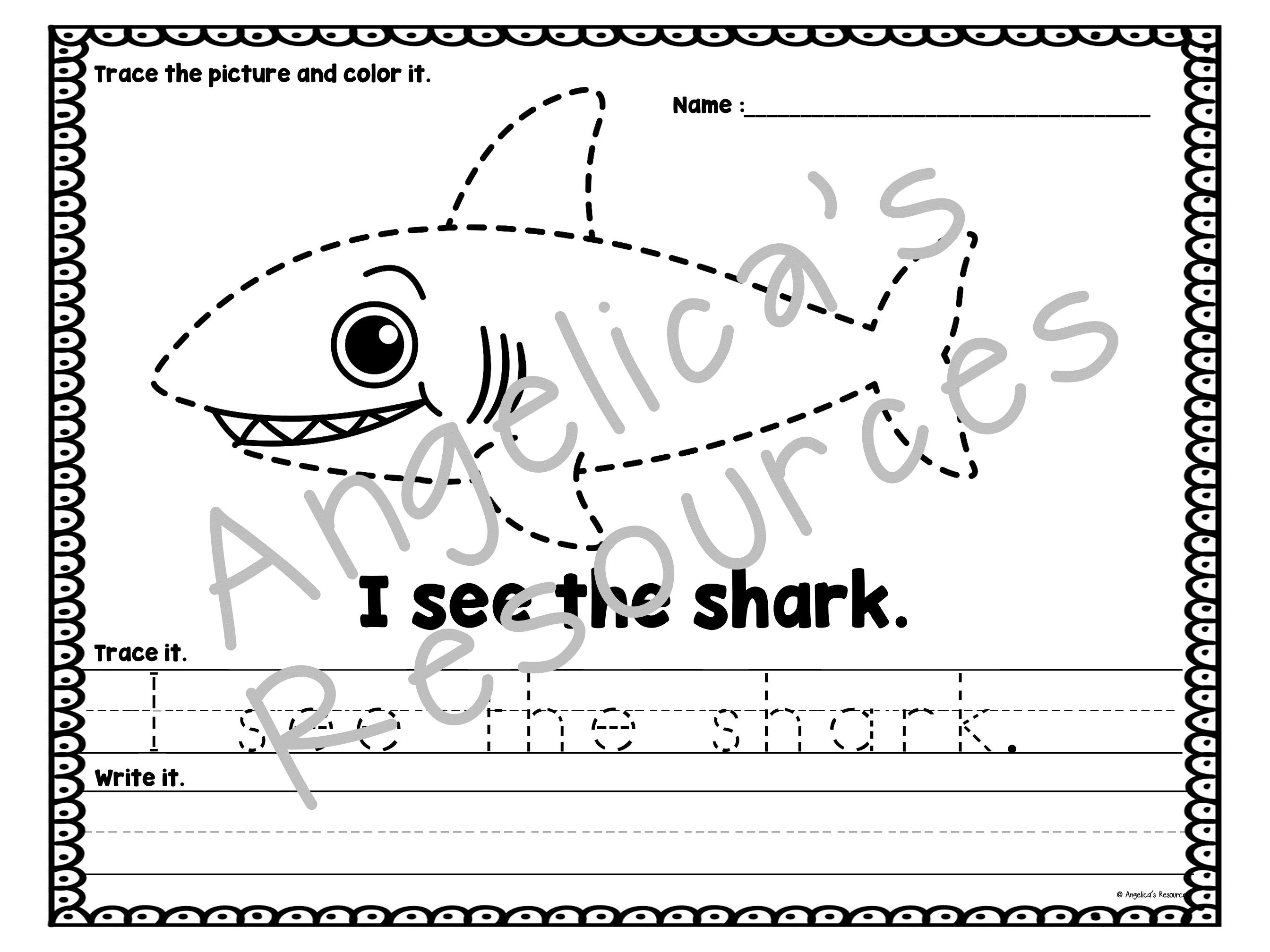 Animal Coloring Pages Printables | Sight Word Practice | Handwriting ...