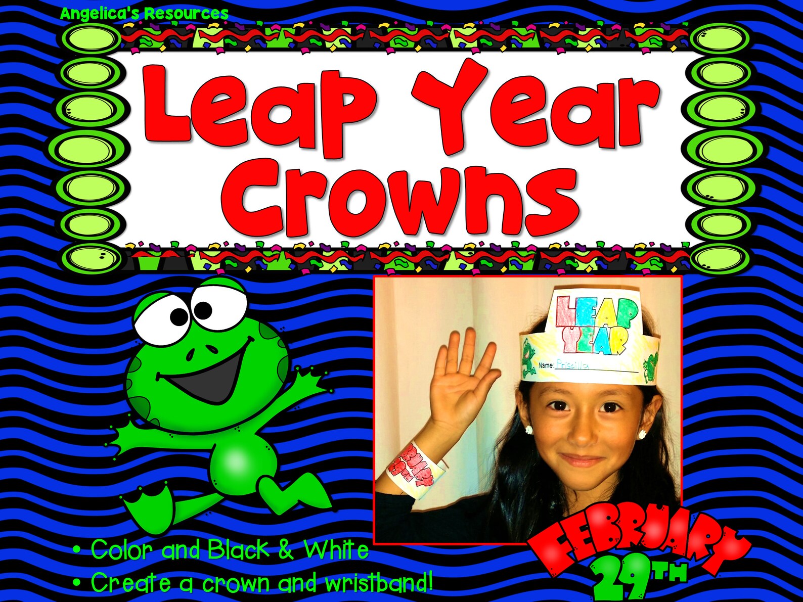 Leap Year 2024 Activities Crowns and Wristbands Leap Day Kids Hat Craft ...