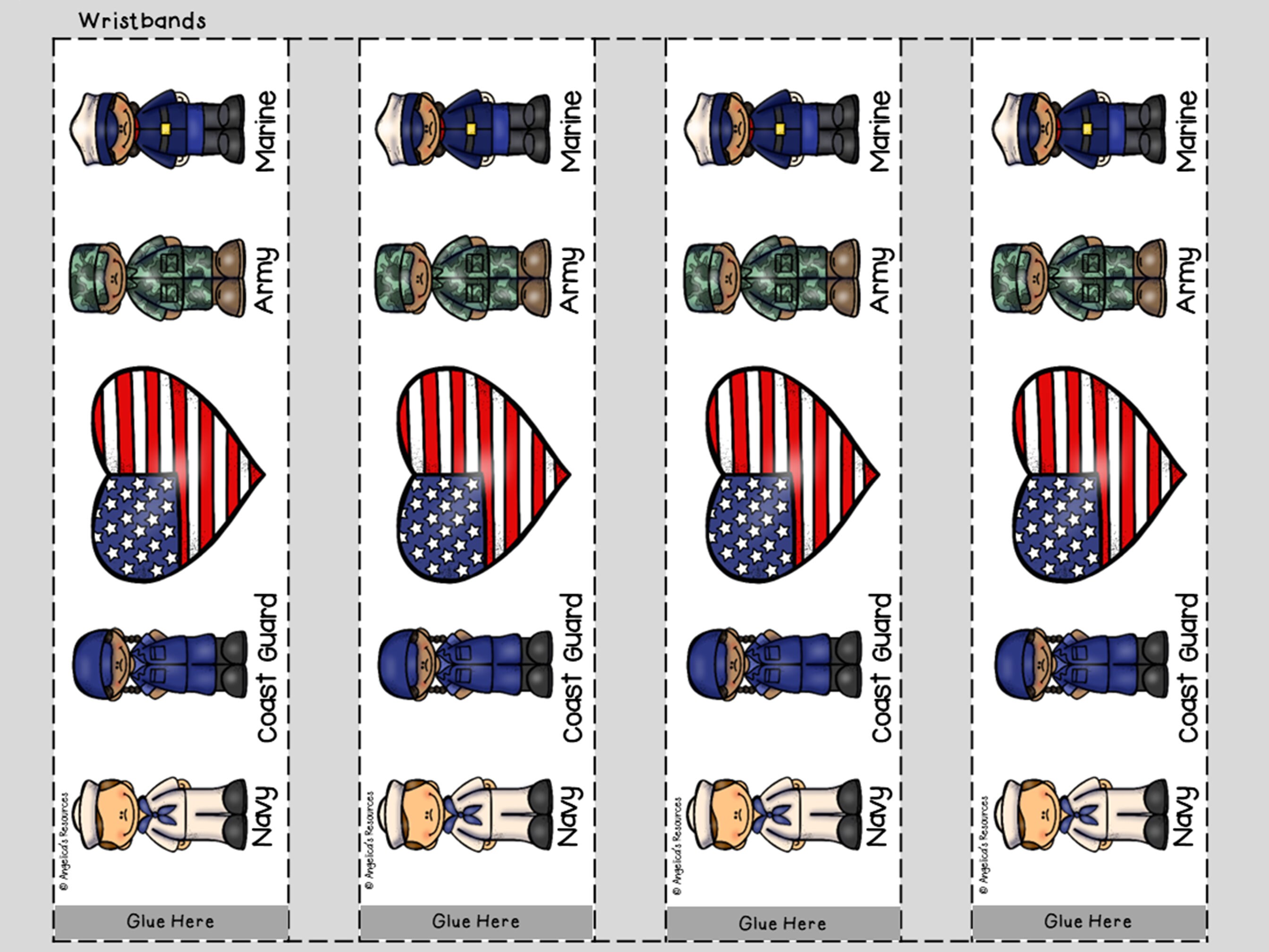 Veterans Day Craft | Crowns and Wristbands | Veterans Day Printable ...