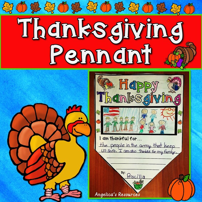 Thanksgiving Craft "i Am Thankful For" Creative Writing Prompt ...
