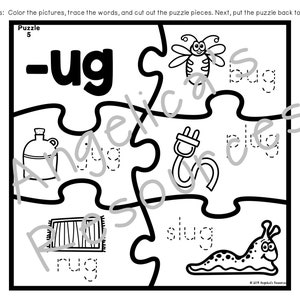 Word Families Fun Phonics Game Rhyming Endings Puzzles | Coloring Pages ...