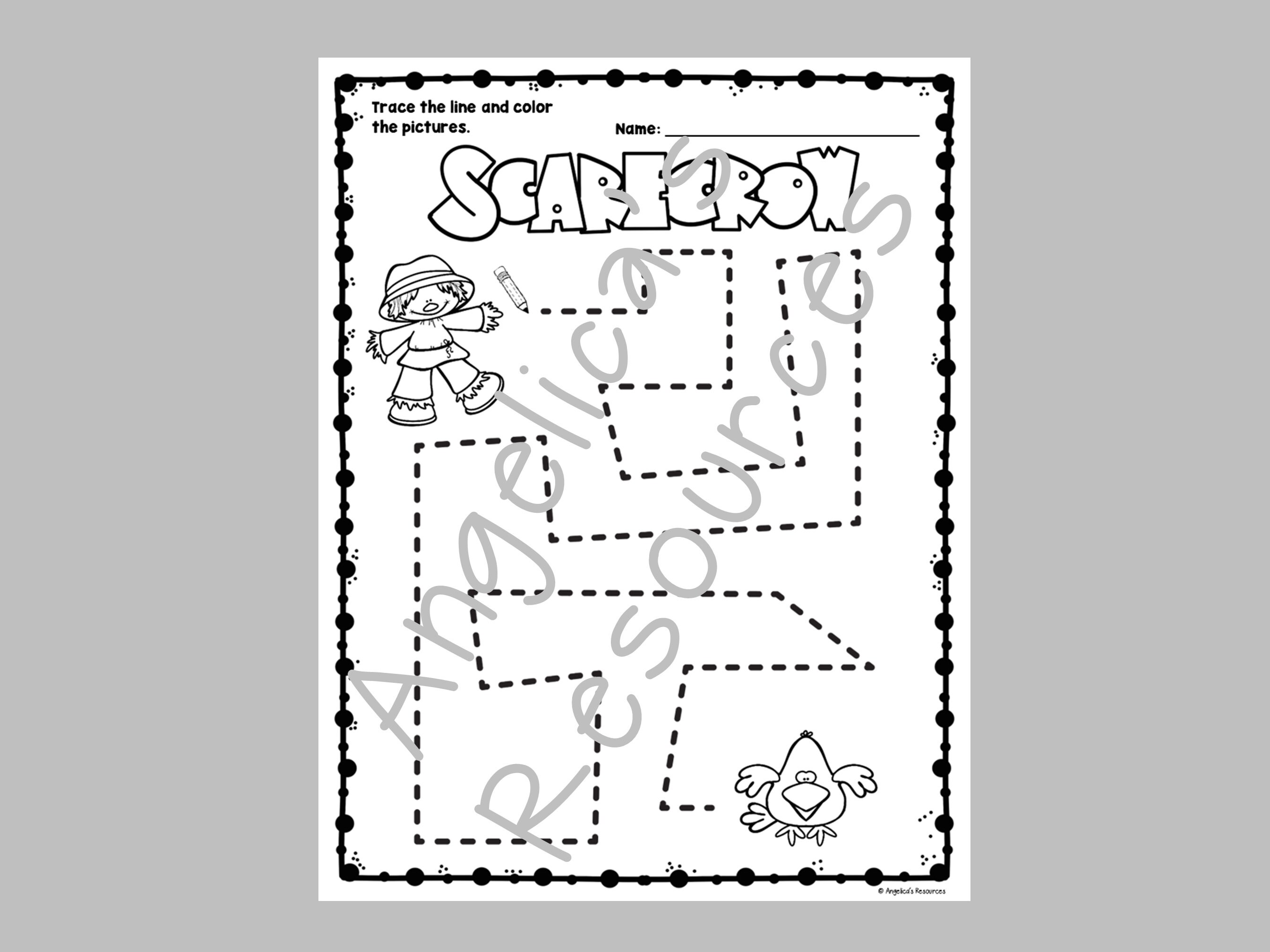 Halloween Activities Kindergarten Morning Work Tracing Lines Worksheets ...