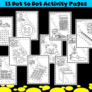 Math Theme Dot to Dot Coloring Pages Connect the Dots Math Worksheets ...