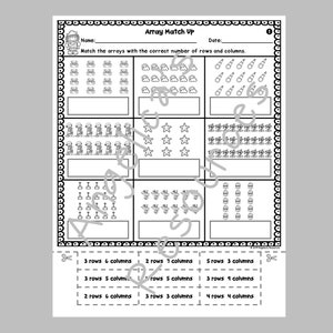 Multiplication With Arrays in Math | Multiplication Practice Worksheets ...