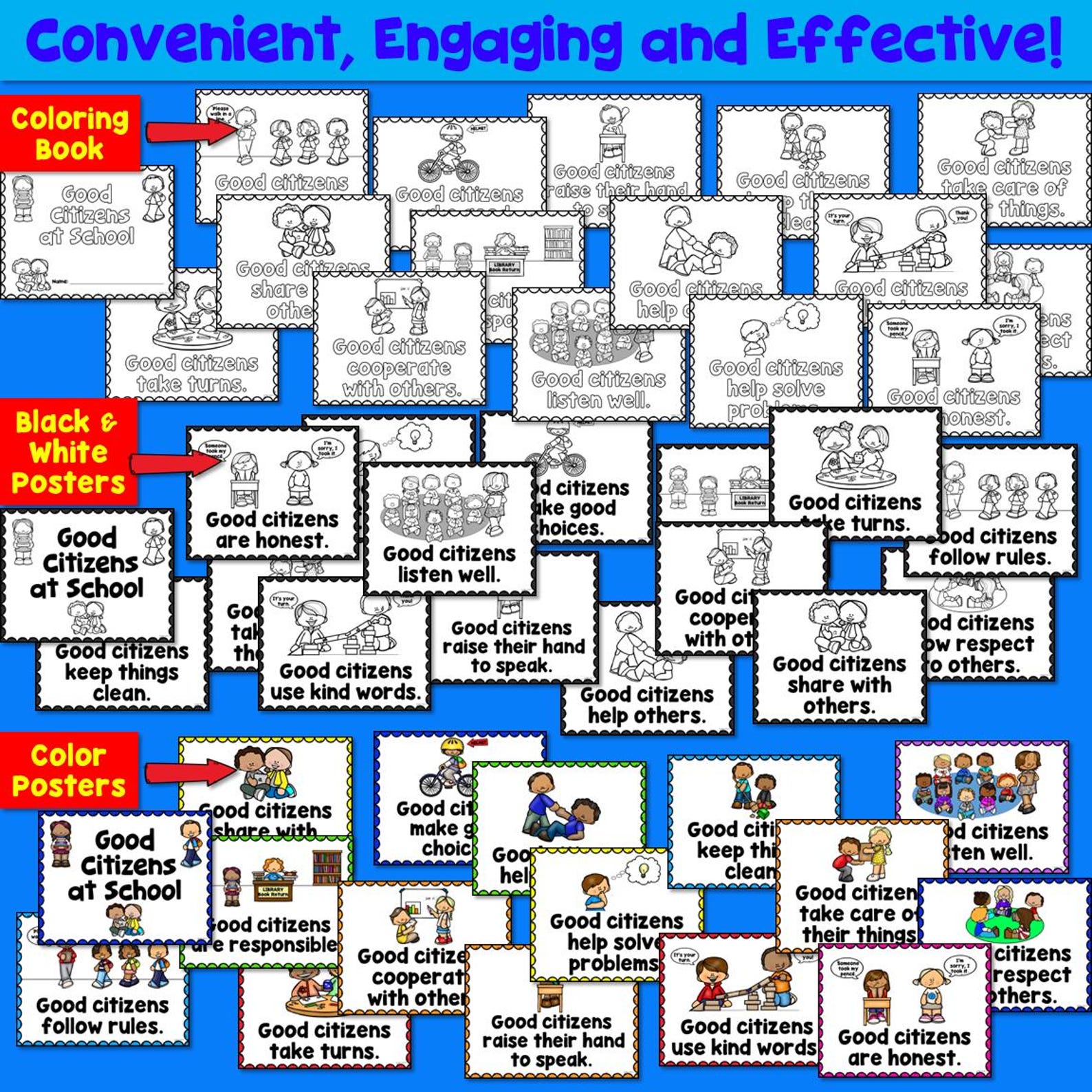 Good Citizenship Activities | Being a Good Citizen at School Posters ...