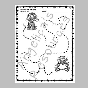 Halloween Activities | Kindergarten Morning Work Tracing Lines ...