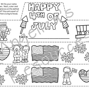 4th of July Activities Crowns and Wristbands | 4th of July Printable ...