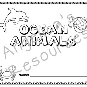 Ocean Animals Coloring Pages Printable Sight Word Practice ...