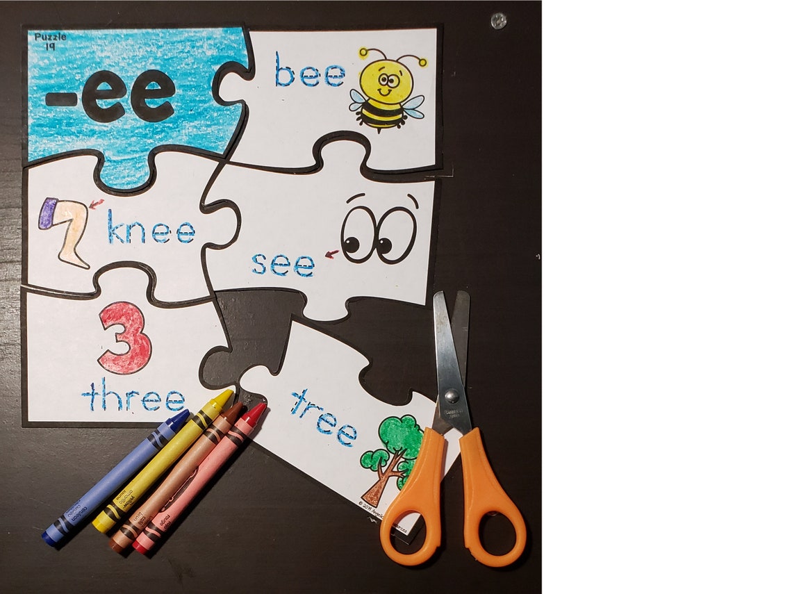 Word Families: Fun Phonics Game Rhyming Endings Puzzles - Etsy