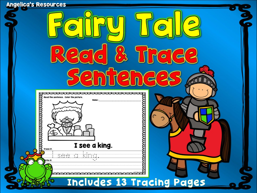 Fairy Tale Coloring Pages Printable Sight Word Practice Handwriting ...