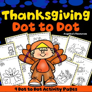 Thanksgiving Dot to Dot Coloring Pages | Connect the Dots Math ...
