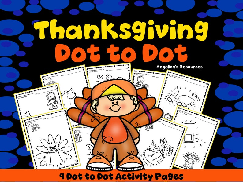 Thanksgiving Dot to Dot Coloring Pages | Connect the Dots Math ...