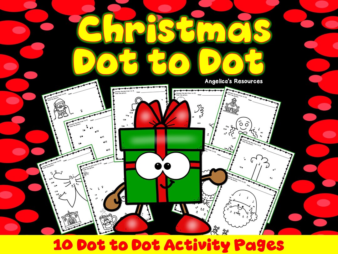 Christmas Math | Connect the Dots Math Worksheets | Dot to Dot Coloring ...