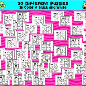 Word Families Fun Phonics Game Rhyming Endings Puzzles Coloring Pages ...