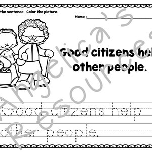 Good Citizenship | Being a Good Citizen in the Community Sight Word ...