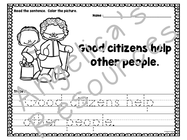 Good Citizenship | Being a Good Citizen in the Community Sight Word ...