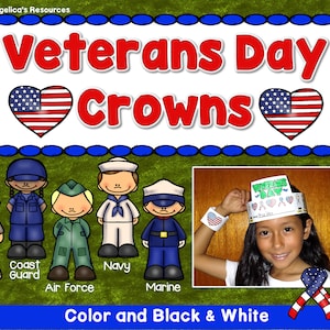 Veterans Day Craft | Crowns and Wristbands | Veterans Day Printable ...