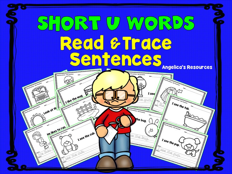 Short U CVC Words | Coloring Pages Printable | Sight Word Practice ...