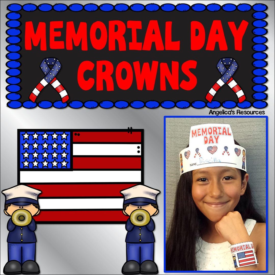 Memorial Day Activities Craft | Crowns and Wristbands | Hat Printables ...