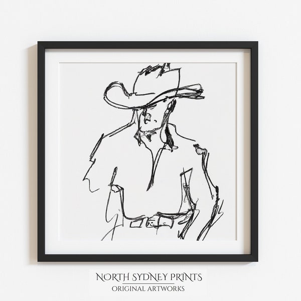 Abstract Cowboy Art Prints - Etsy