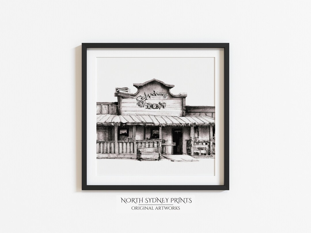 Old West Saloon Sketch, Old West Printable, Saloon Printable, Country ...