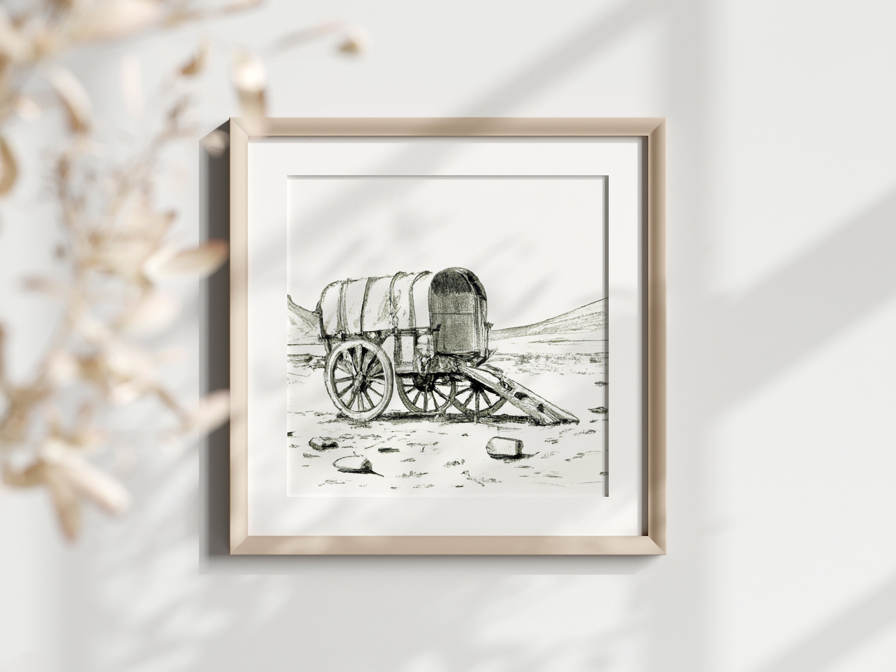 Old West Wagon Print, Vintage Cowboy Art, Antique Wall Art, Modern ...
