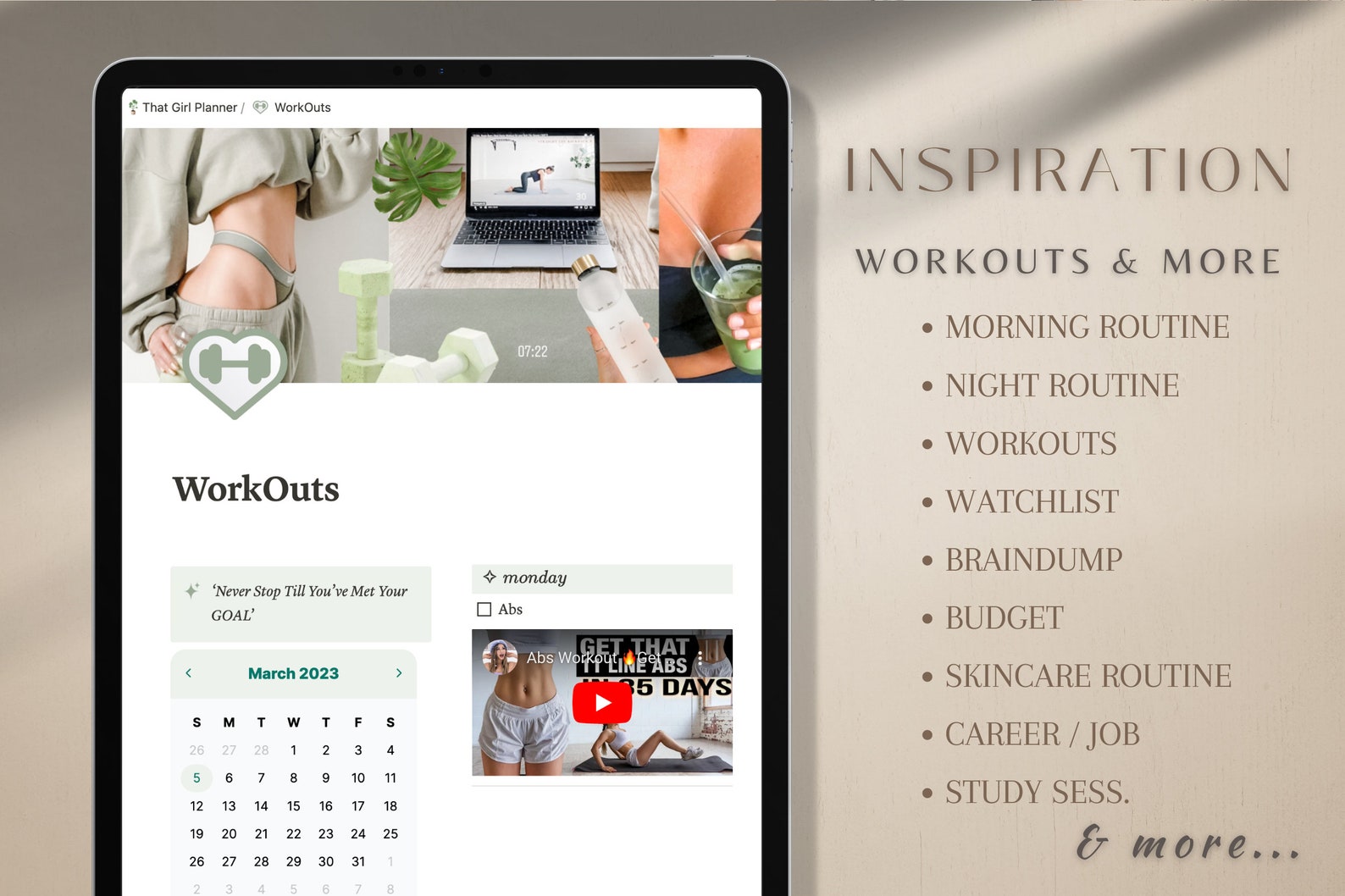 That Girl Notion Template, Notion Vision Board, Daily Notion Template ... That Girl Notion Template, Notion Vision Board, Daily Notion Template ...