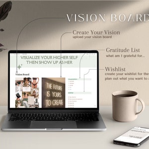 That Girl Notion Template, Notion Vision Board, Daily Notion Template, Notion Planner, Aesthetic ...