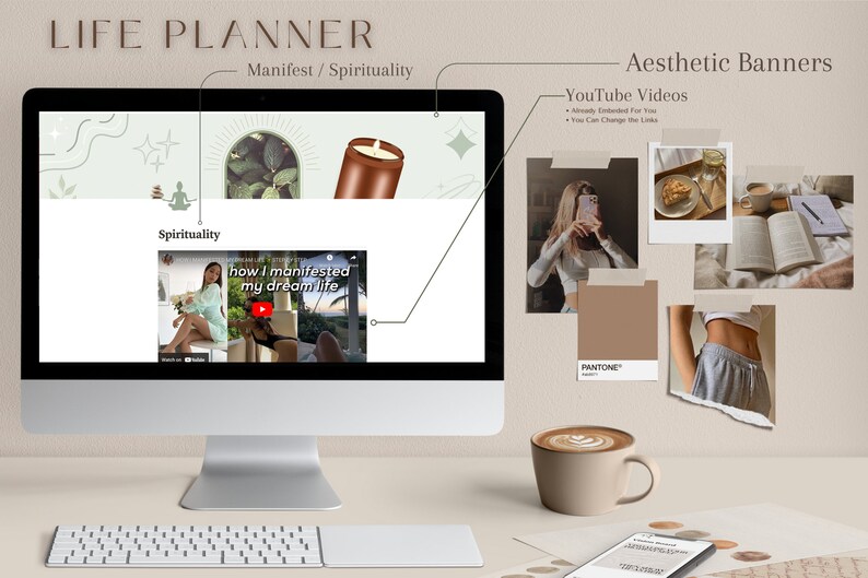 That Girl Notion Template Notion Vision Board Daily Notion - Etsy