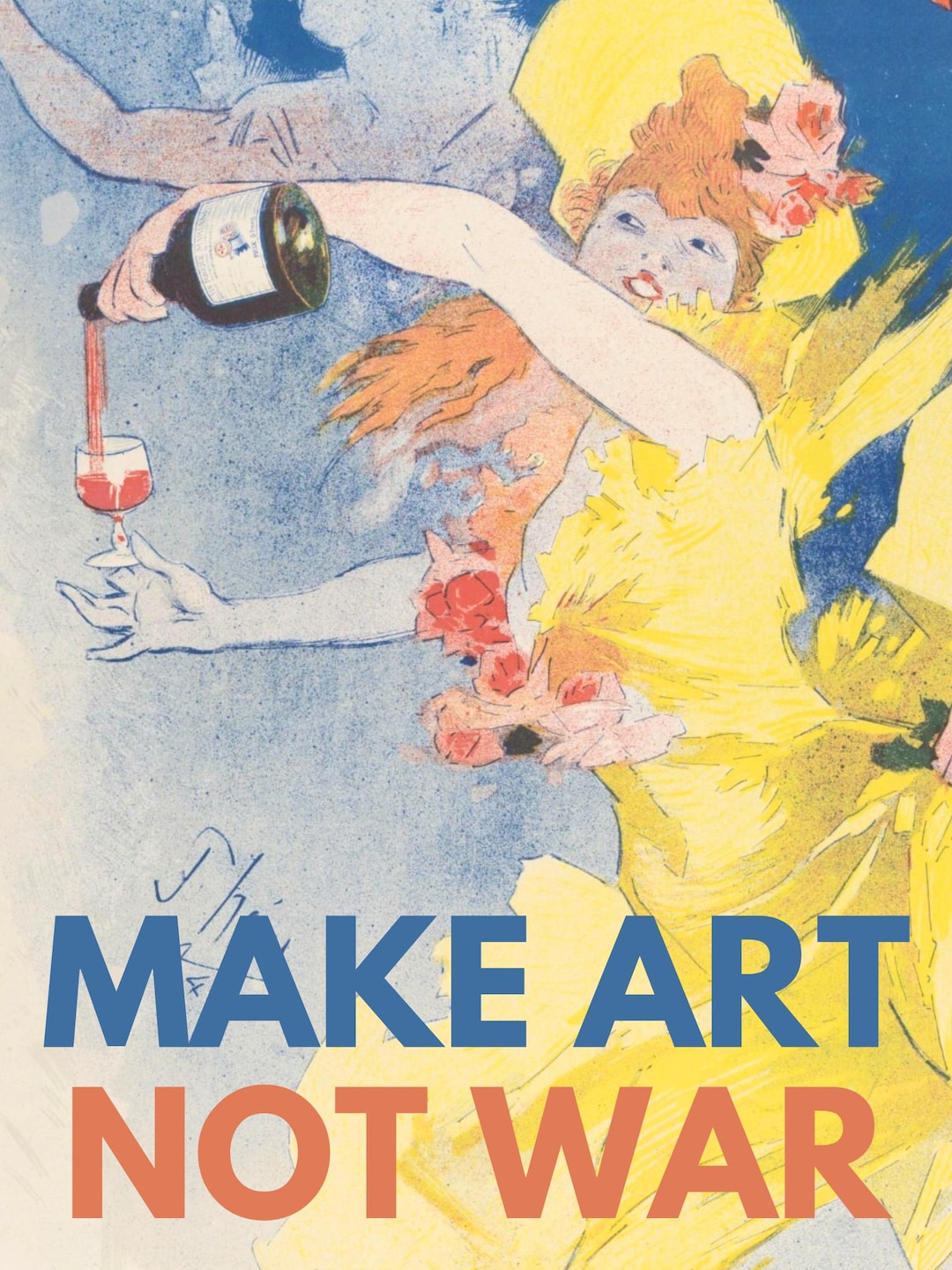 Jules Cheret Make Love Not War Poster No.4 - Etsy
