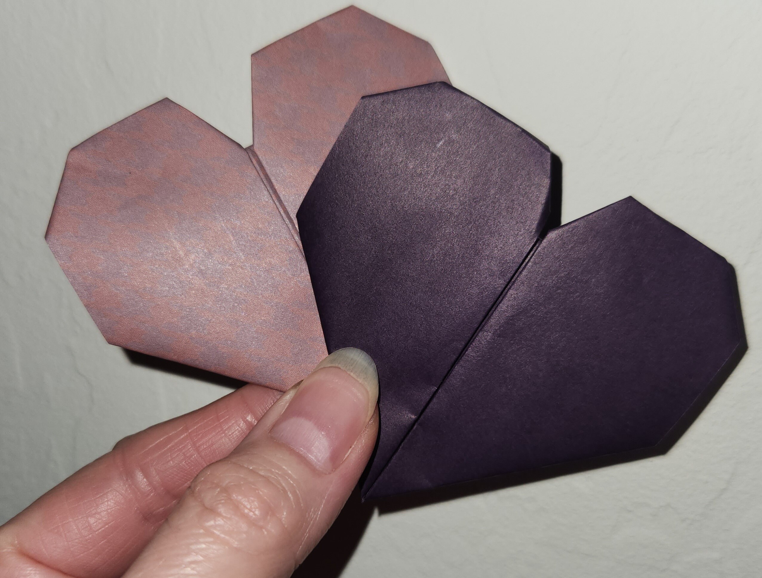 Large Origami Hearts, Origami Party Favors, Hand Folded Assorted Hearts ...