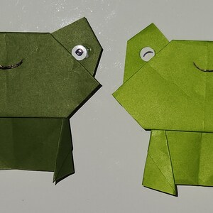 Cute Origami Frogs, Paper Frogs, Origami Animals, Hand Folded Art ...