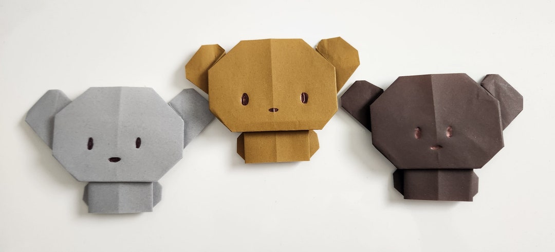 Adorable Origami Bears, Paper Bears, Handmade Art, Origami Wall ...