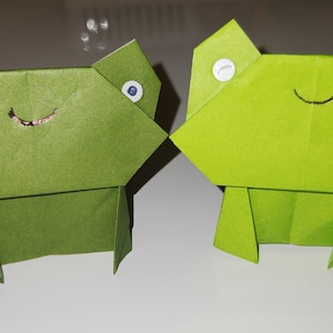 Cute Origami Frogs, Paper Frogs, Origami Animals, Hand Folded Art ...