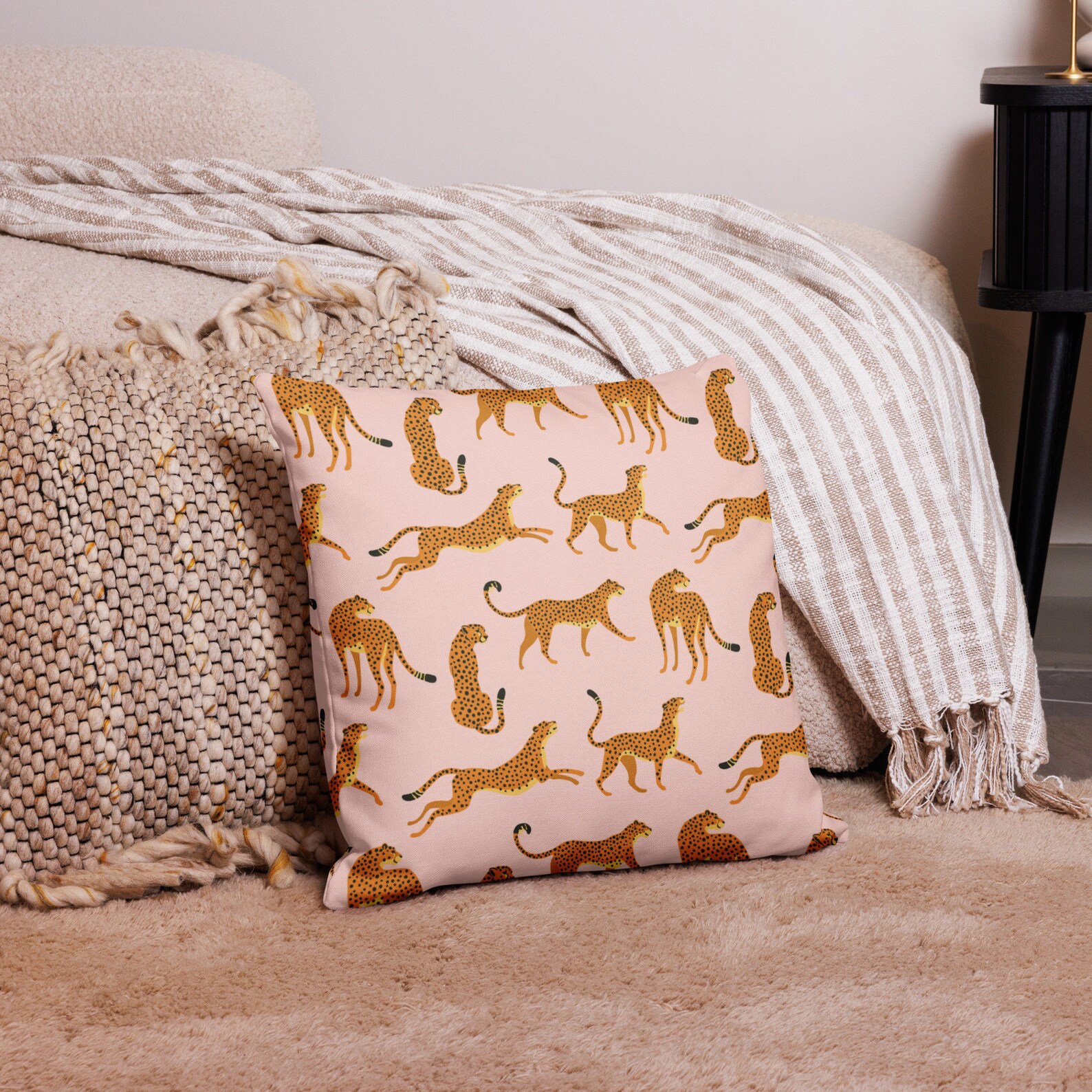 Cheetah Pillow Cover 18" X 18", Home Decor, Cheetah Decor, Cheetah ...