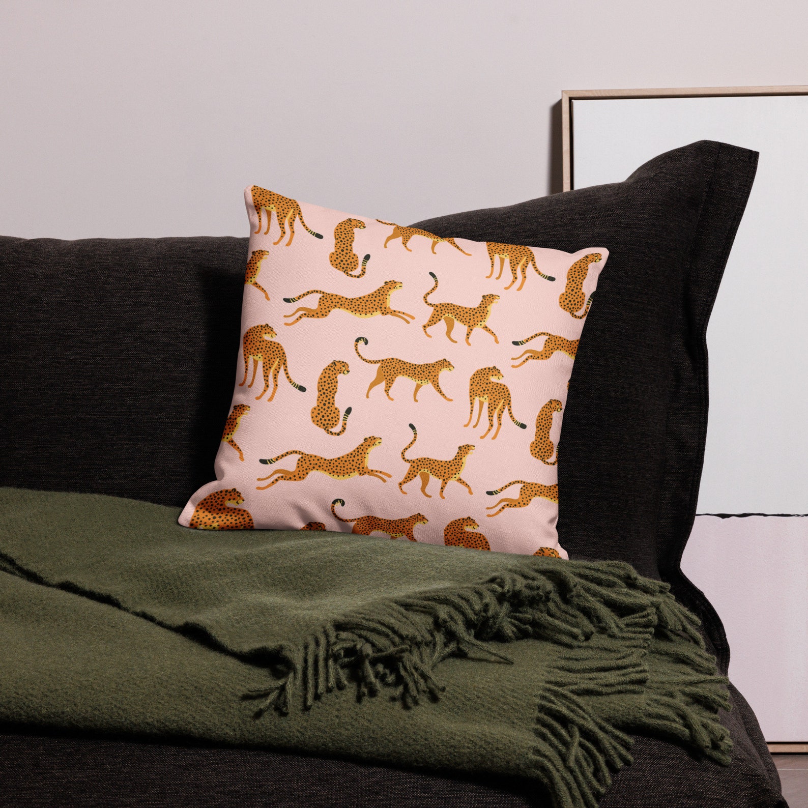 Cheetah Pillow Cover 18" X 18", Home Decor, Cheetah Decor, Cheetah ...