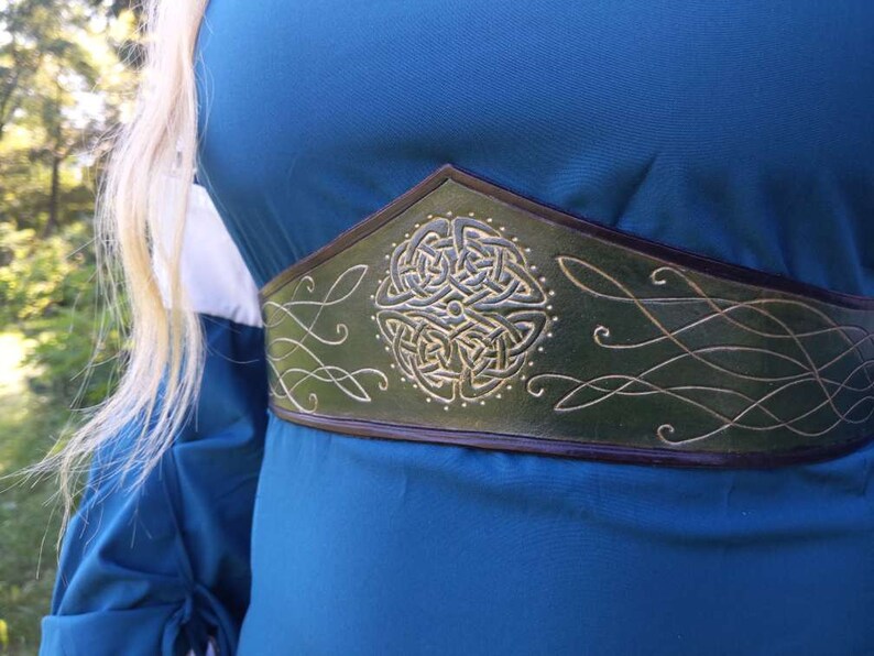 Elven Leather Corset, Custom Made Leather Waist Clincher, Elvish Belt ...