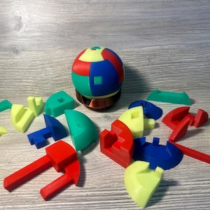 Colorful Spherical Brain Teaser: 3d-printed Puzzle Ball Challenge ...
