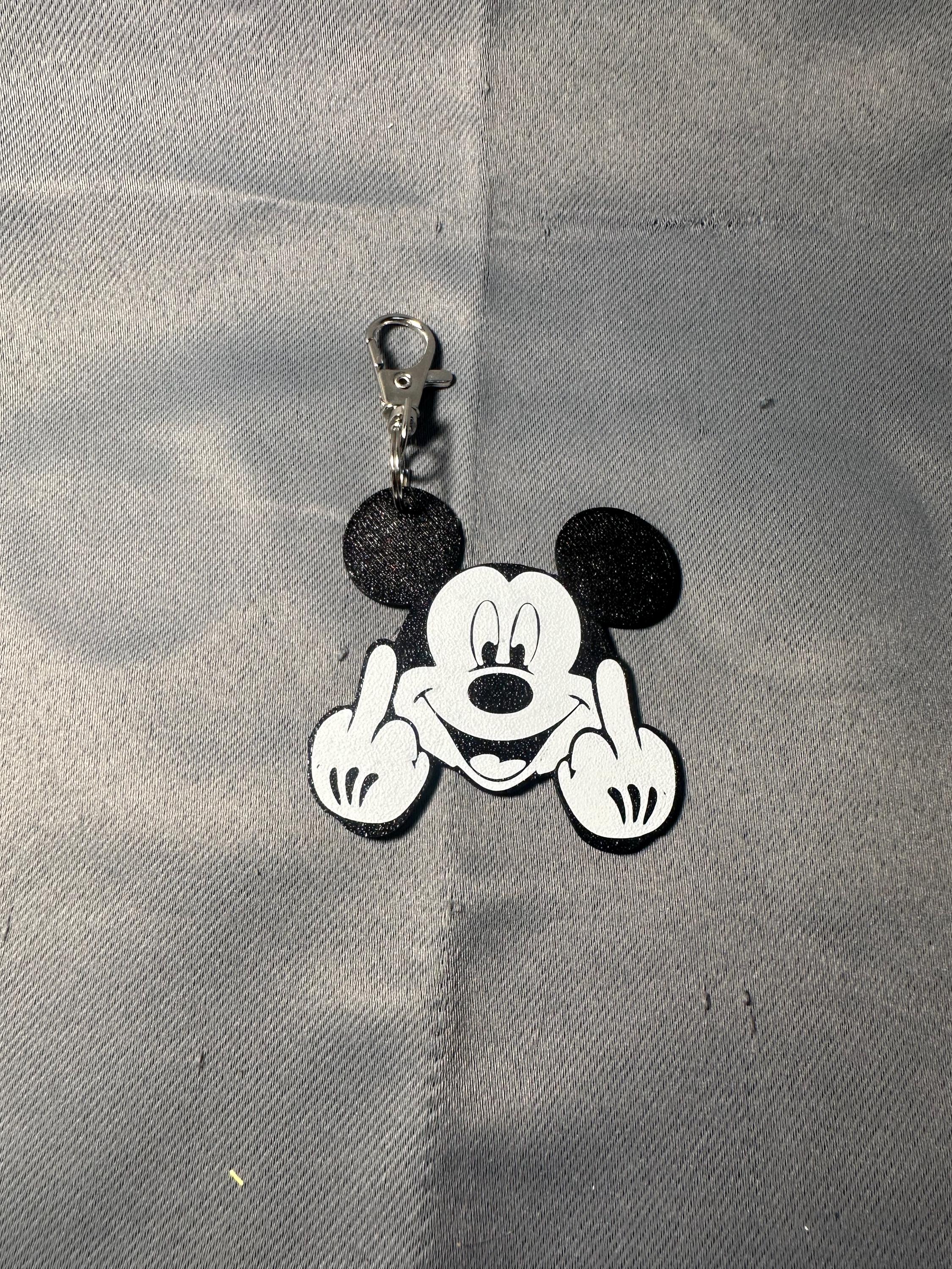 Mickey Mouse Keychain, Middle Finger Keychain - Etsy